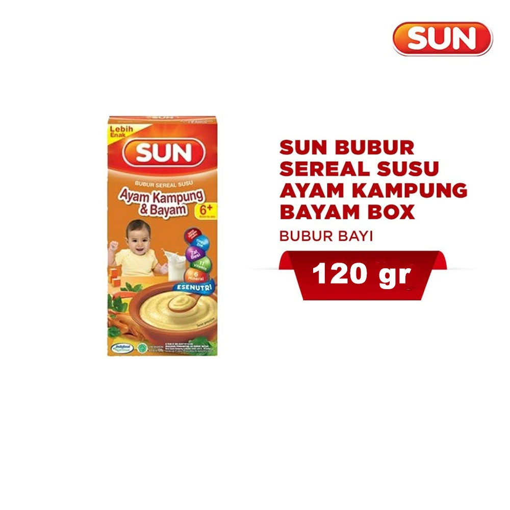 Jual SUN Bubur Susu Sereal Kotak Dan Sachet 120 Gram / SUN Marie ...