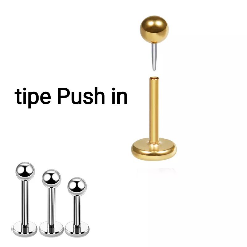 Jual piercing tipe push in bar 8 mm tebal 20g | Shopee Indonesia