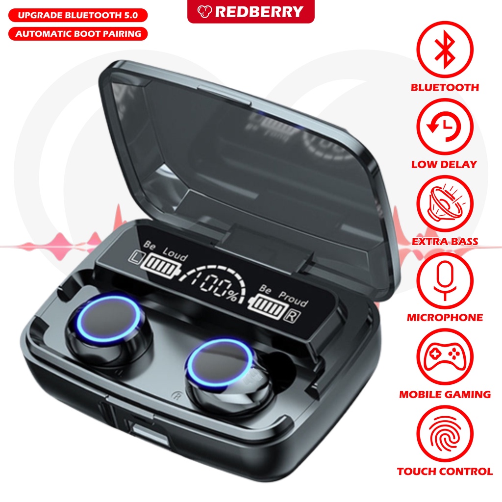Jual TWS M30 headset Bluetooth HIFI BASS Stereo music telfon gaming ...