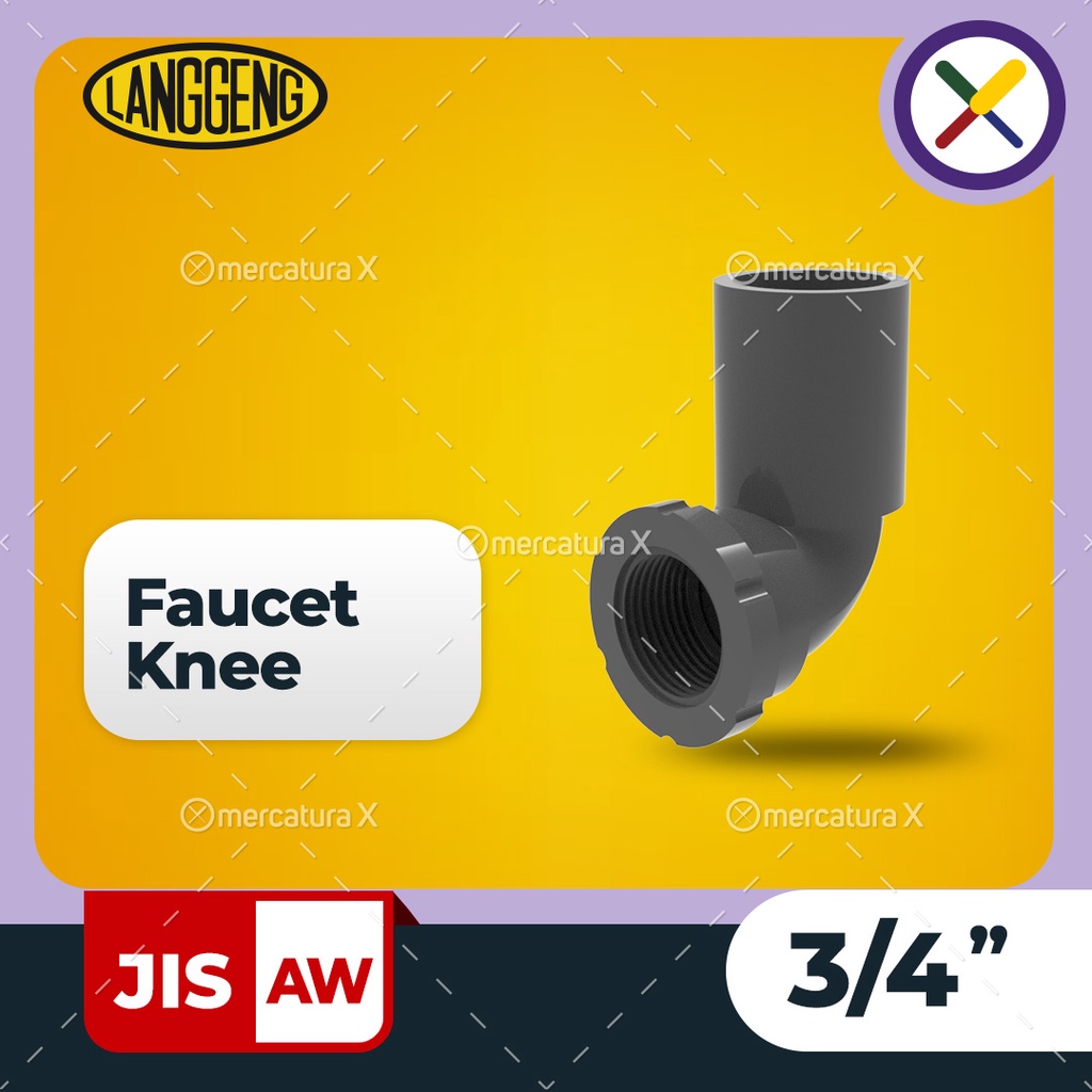 Jual Faucet Knee JIS-AW 3/4" / Fitting PVC | Shopee Indonesia