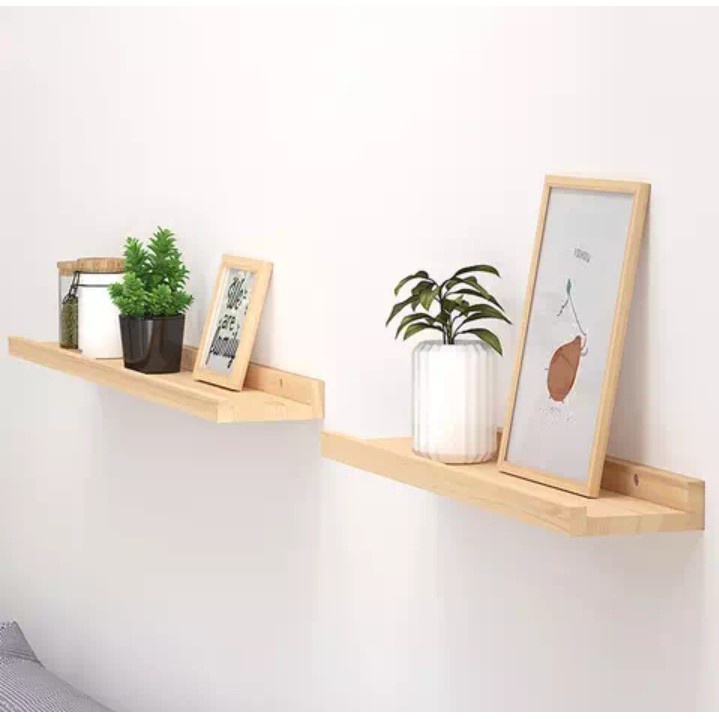 Jual Rak Ambalan dinding kayu minimalis panjang 40 50 60 CM | Shopee ...
