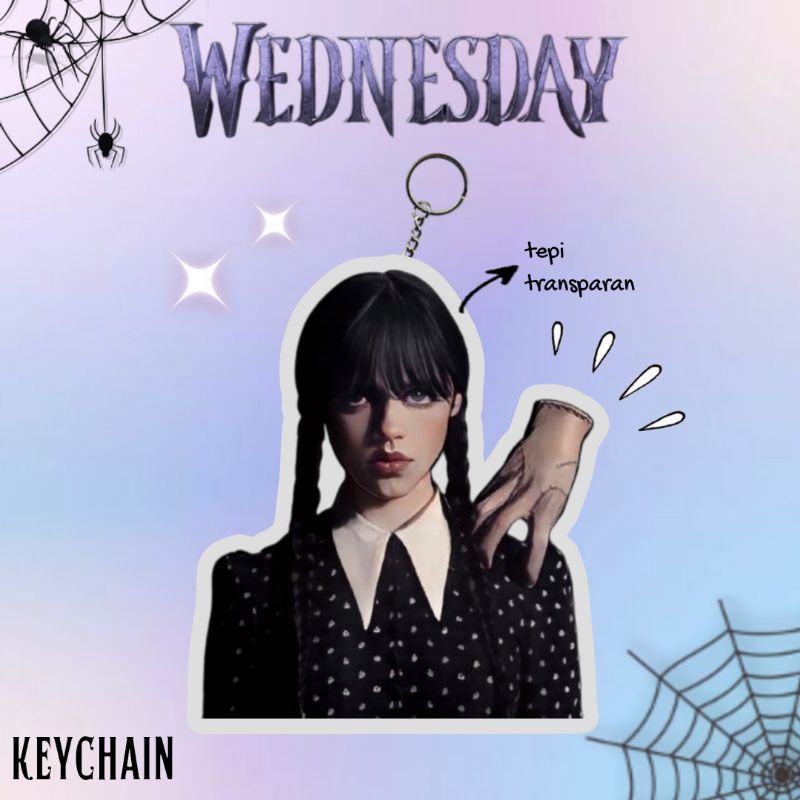 Jual WEDNESDAY ADDAMS KEYCHAIN AKRILIK GANTUNGAN KUNCI NETFLIX SERIES ...