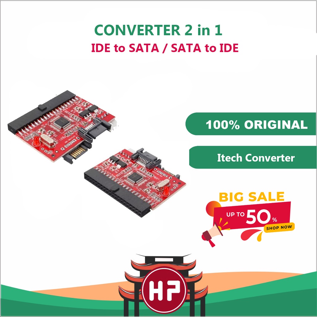 Jual Converter IDE to SATA / SATA to IDE - Itech Ori 100% Baru | Shopee ...