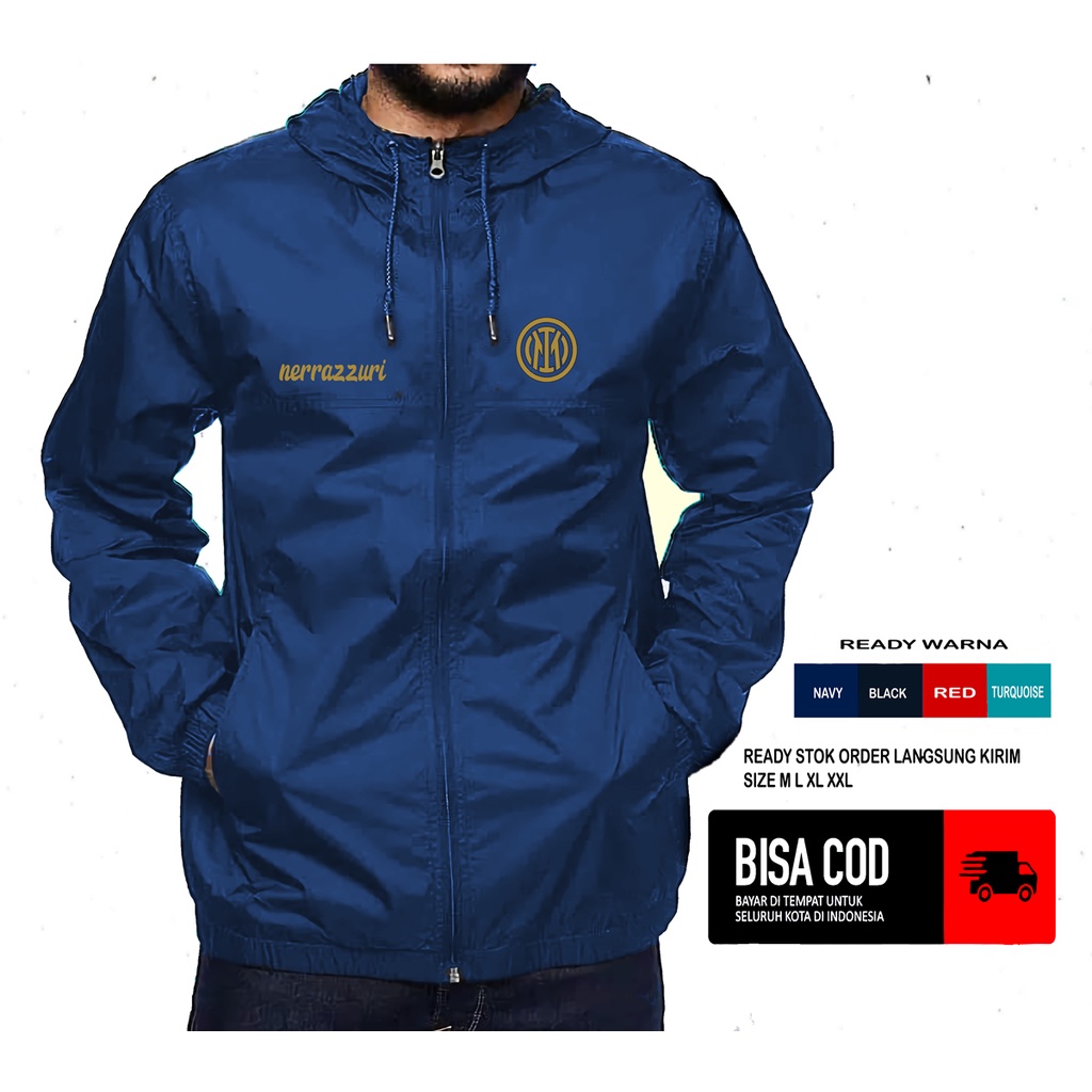Jual Jaket Hoodie Parasut Eleganter bola Bahan Taslan TERLARIS Pria ...