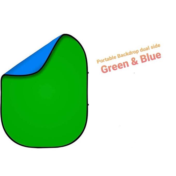 Jual Portable Backdrop 2in1 - Green & Blue Screen 150x200cm | Shopee ...