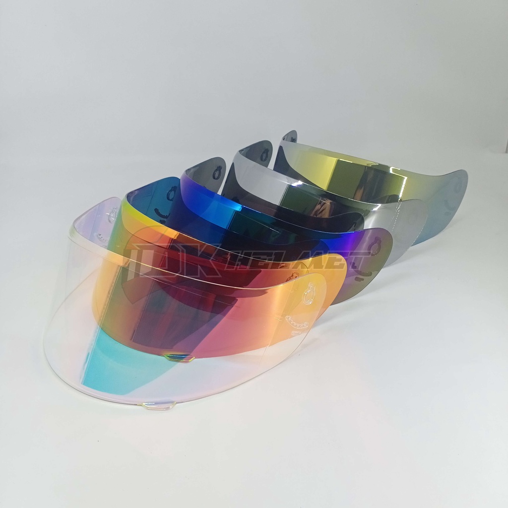 Jual Kaca Helm Flat Visor RC7 R-10 R10 K2R K2 Rider Warna Iridium Gold ...