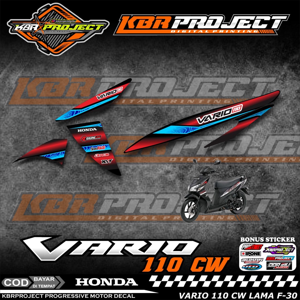 Jual Stiker Striping VARIO 110 CW LAMA Lis Variasi Stiker Motor HONDA ...
