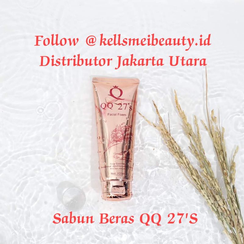 Jual SALE 50%‼️ QQ 27'S Rose Gold Rice Facial Foam 100ml Original ...