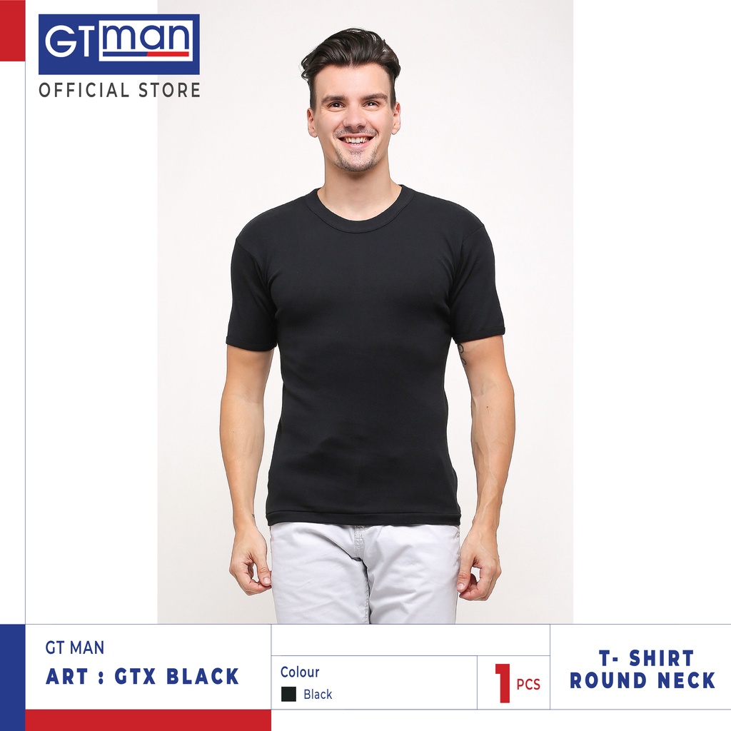 Jual GT MAN- GTX SEAMLESS T-SHIRT- ROUND NECK- BLACK | Shopee Indonesia