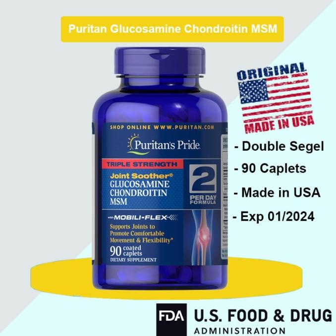 Jual Puritan Triple Strength Glucosamine Chondroitin & MSM | Shopee ...