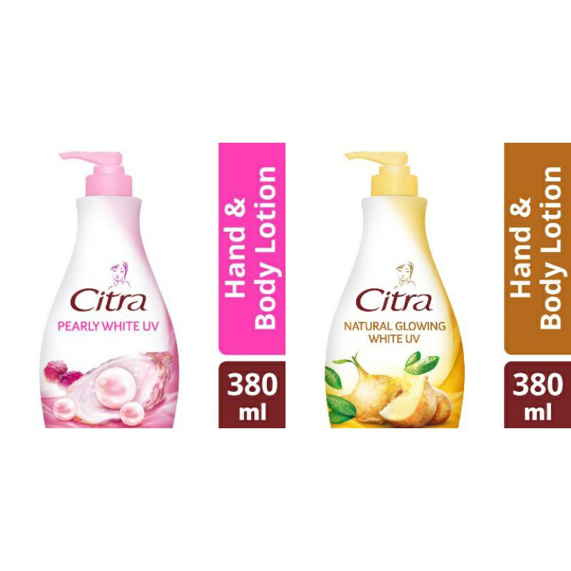 Jual Citra Hand Body Lotion Natural Glow Pearly Sakura UV 380ml & 230ml | Shopee Indonesia