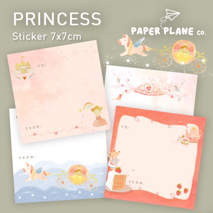 Jual Stiker 40 Pcs Sticker Message Ucapan Pesan Tema "Princess" Custom ...