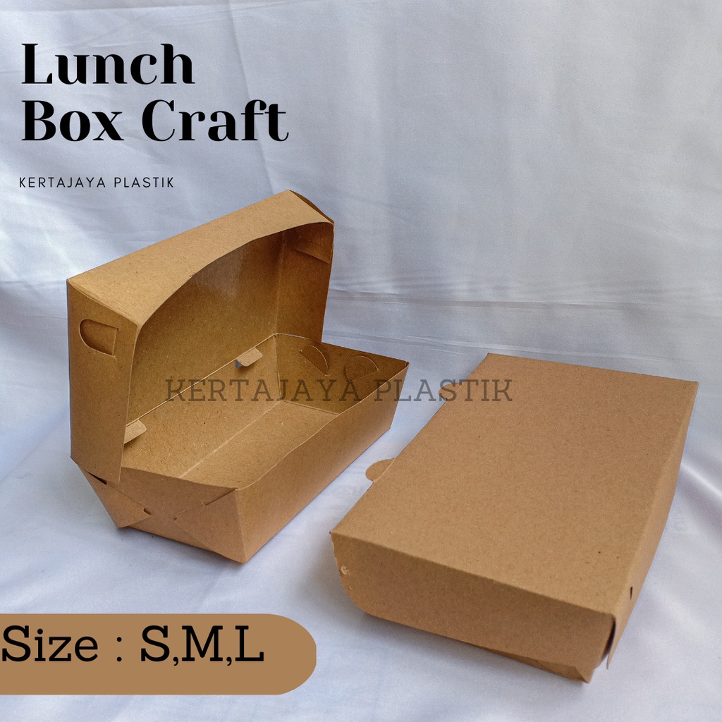 Jual (COD) TERMURAH !!! Kraft Paper Rice Box Food Grade / LUNCH BOX ...