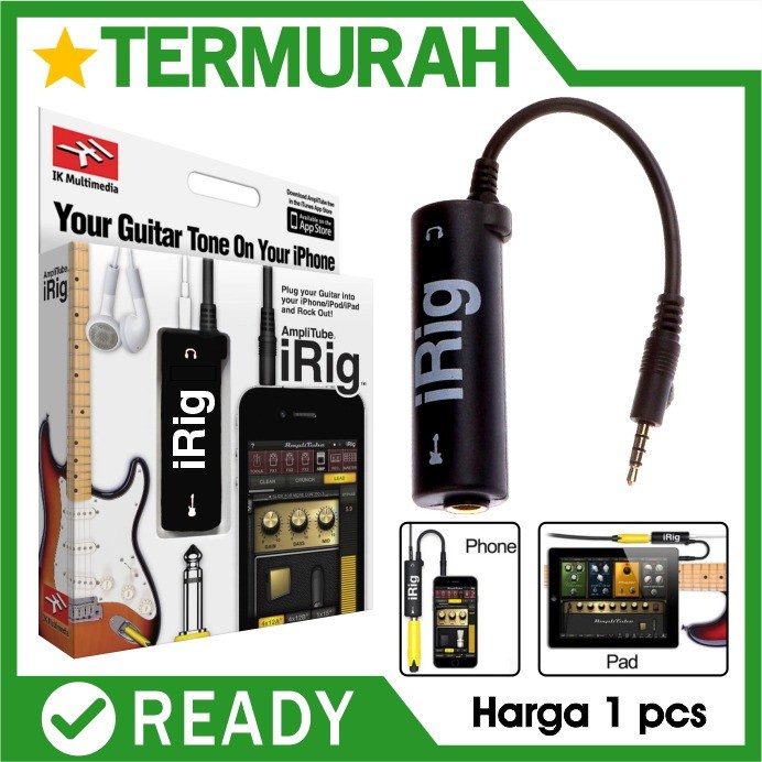Jual iRig AmpliTube Guitar Interface Adapter original IOS Android ...