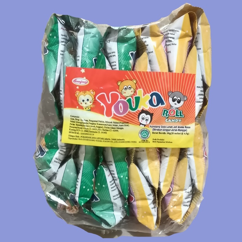 Jual Youka Roll Candy Aneka Rasa Permen Roll [20 pcs/pack] | Shopee ...