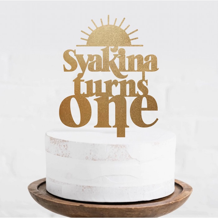 Jual Topper Cake Topper / Hiasan Kue One Topper Cake / Topper Kue ...
