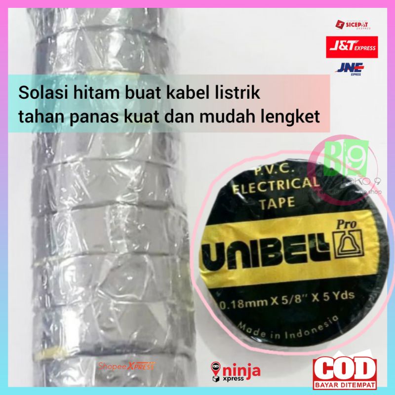 Jual Solasi hitam buat kabel listrik tahan panas kuat dan mudah lengket ...