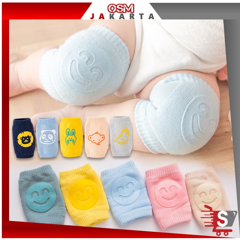 Jual OSM JKT 5654 Pelindung Lutut Bayi Anti Slip Motif Animal Smile ...