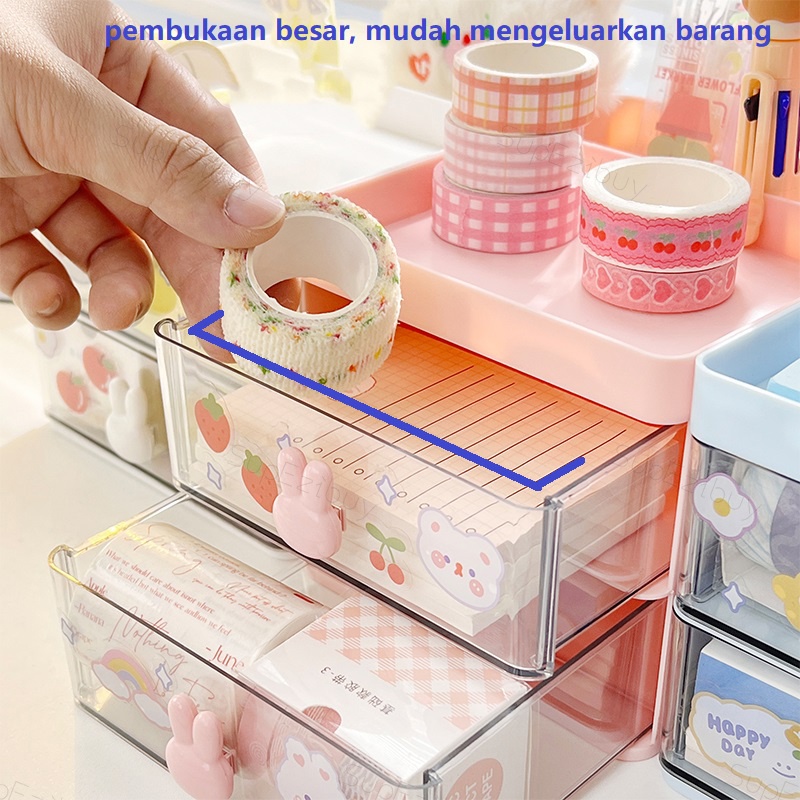 Jual Kotak Pensil Meja Laci Mini Kotak Alat Tulis Desktop Organizer ...