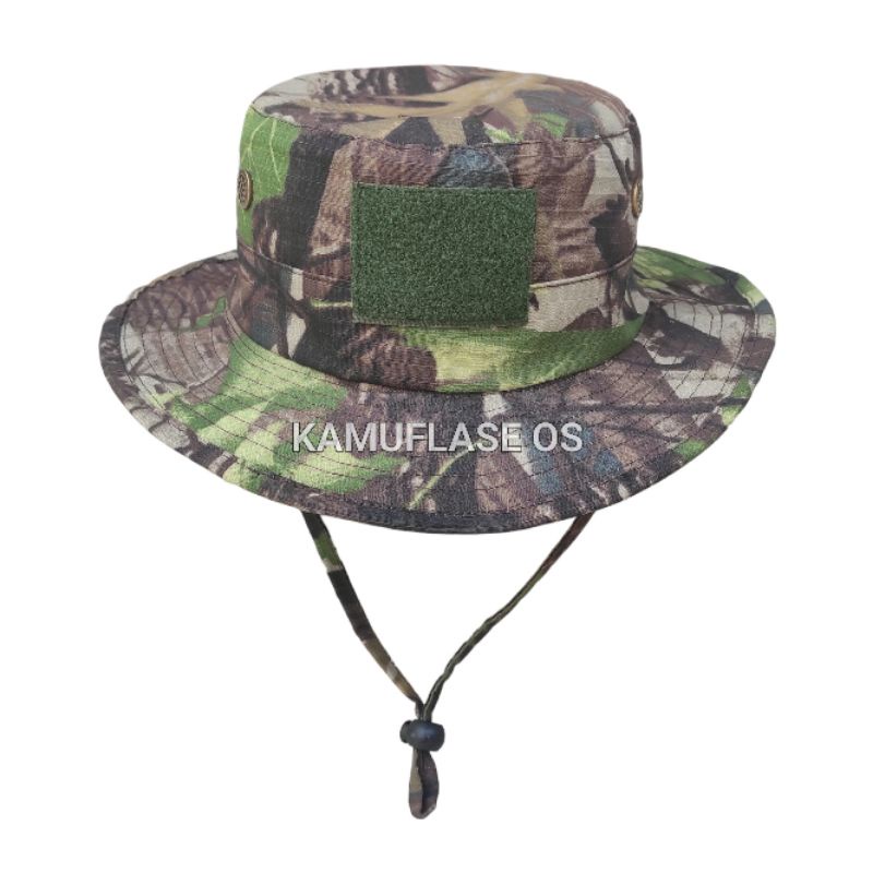 Jual Topi Rimba camo Green Topi hunting Topi Kamuflase Topi hiking ...