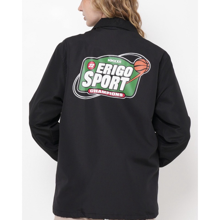 Jual Erigo Coach Jacket Tyronn Black | Shopee Indonesia