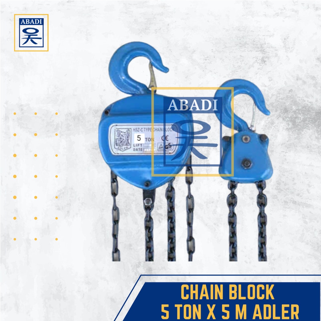 Jual CHAIN BLOCK 5 TON - 10 TON X 5 M ADLER | Shopee Indonesia