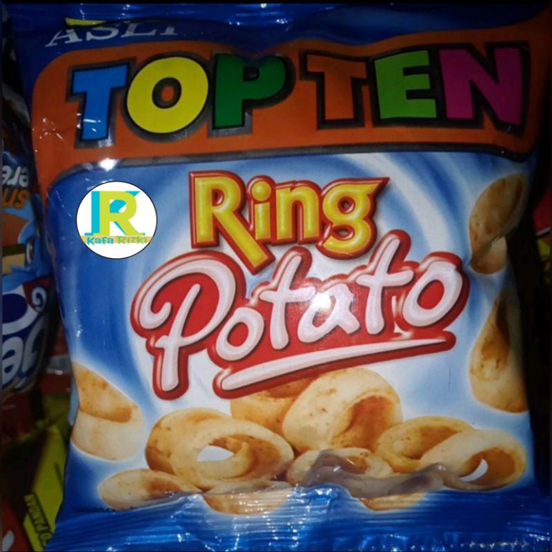 Jual TOP TEN RING POTATO, SNACK JADUL GURIH, KEMASAN 1 RENCENG ISI 10 ...