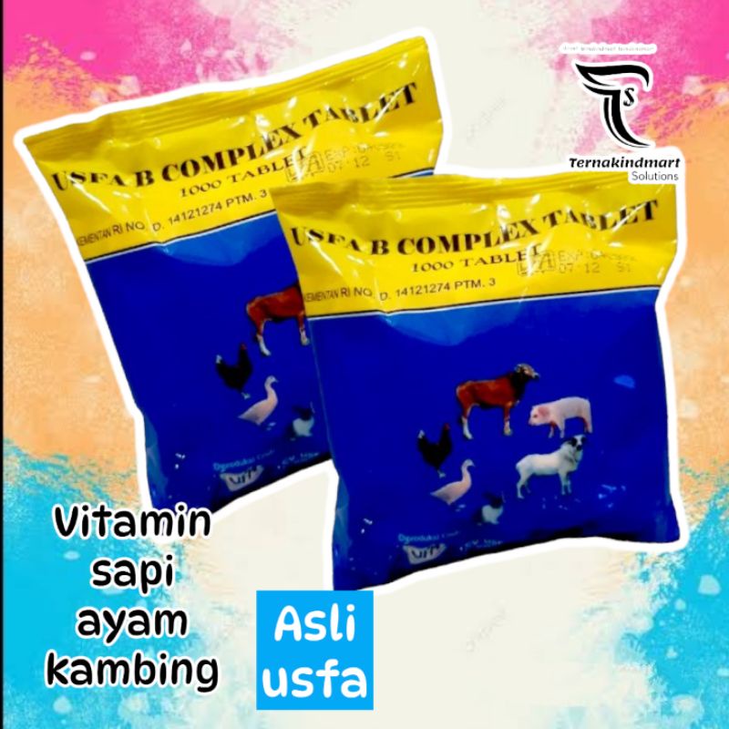 Jual Vitamin B Komplek Vit B Sapi Kambing Ayam 1000 Tablet | Shopee ...