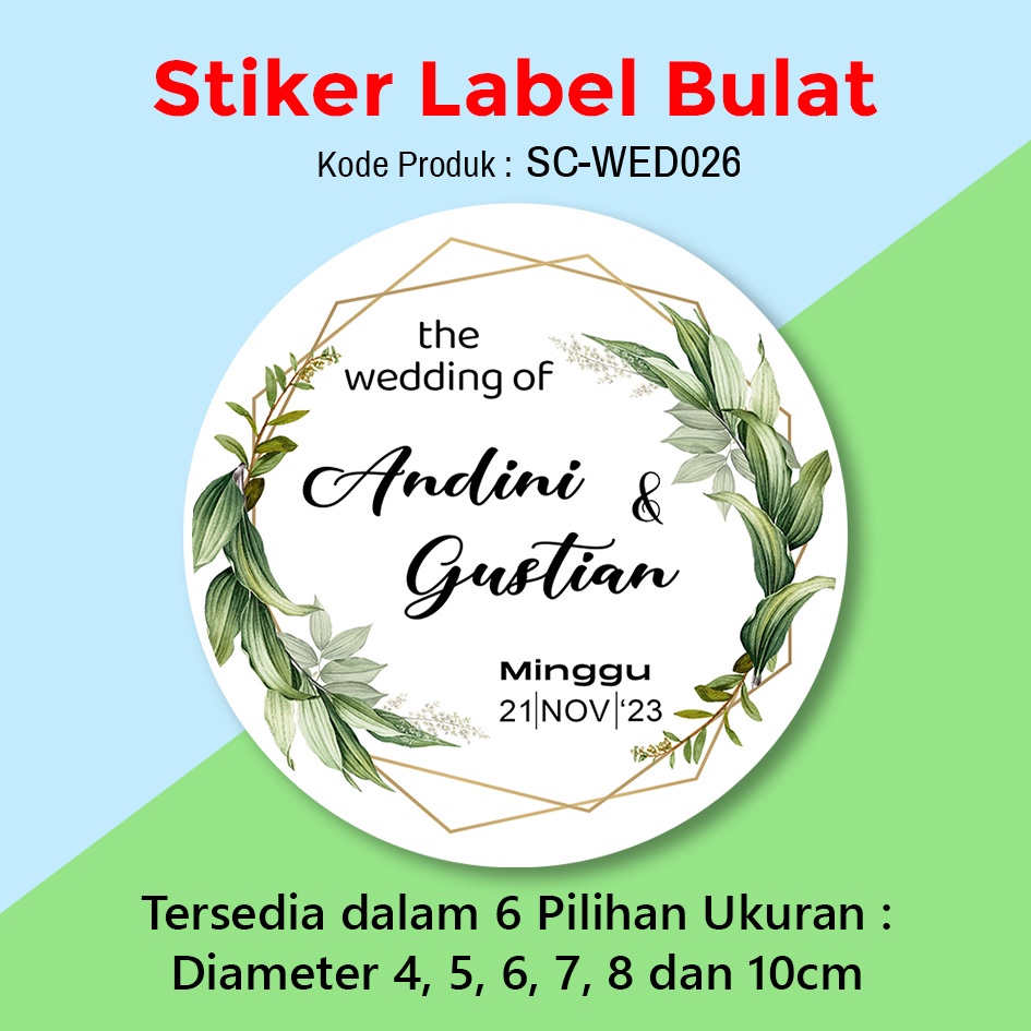 Jual STIKER PERNIKAHAN WEDDING STICKER LABEL BINGKISAN SOUVENIR TUMPENG ...