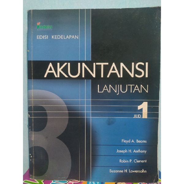 Jual Akuntansi Lanjutan Jilid 1 Edisi Delapan Floyd A Beams Joseph H Anthony Indeks ORI | Shopee ...
