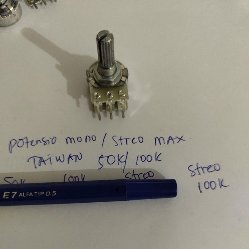 Jual Potensio mono 50k 100k potensio streo 50k 100k taiwan max | Shopee ...