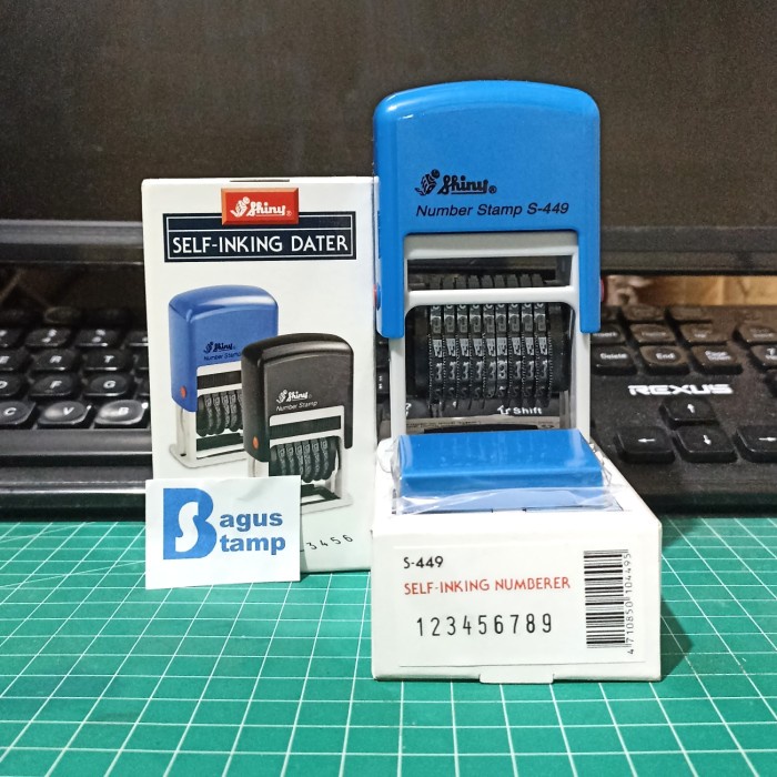 Jual Stm Stempel Angka Shiny S-449 S 449 ( Stempel 9 Digit / Angka 4 Mm ...