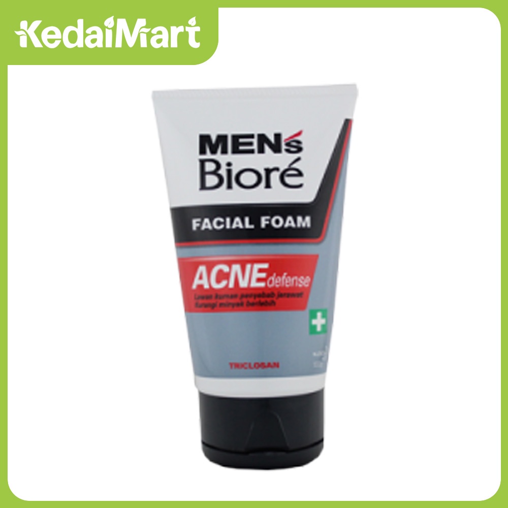 Jual KAO Biore Facial Foam Mens Gentle & Clean Acne Skincare Tub 100 ...