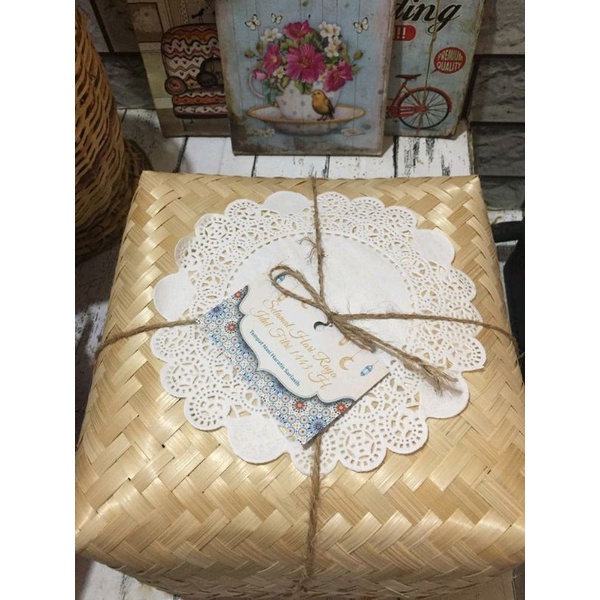 Jual Sepasang Besek Bambu 20X20 cm, Besek Berkat Besek Hantaran Tempat ...