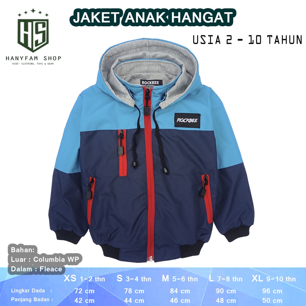 Jual Jaket Anak Hangat Windproof Tahan Angin Umur 3 - 10 Tahun Laki ...