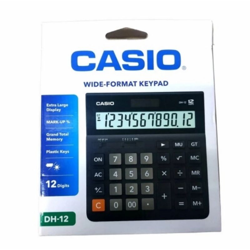 Jual CASIO KALKULATOR 12 DIGIT DH 12 WIDE | Shopee Indonesia