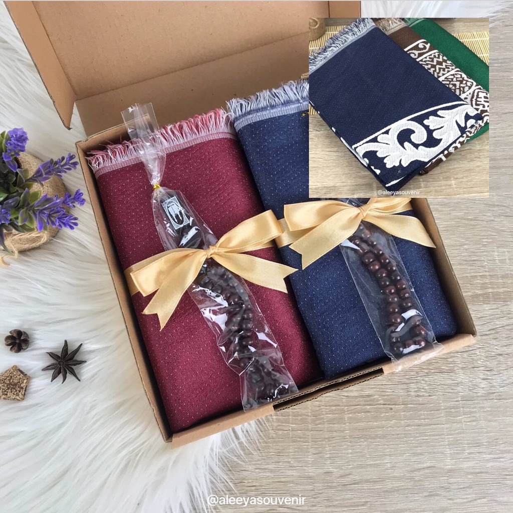 Jual Souvenir Sajadah Couple - Wedding Gift | Hampers Box Kado ...