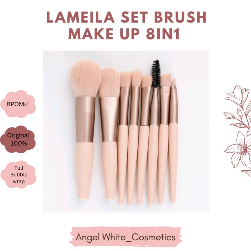 Jual ORIGINAL 100% LAMEILA SET BRUSH MAKE UP 8IN1 | Shopee Indonesia
