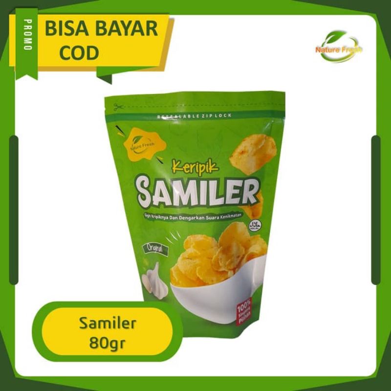 Jual Keripik Samiler " Natur Fresh 80 gram" Rasa Original Manis Asin ...