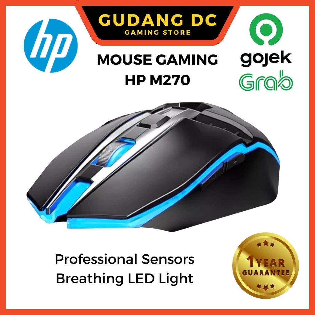 Jual Mouse Gaming 2400DPI RGB Macro Programmable HP M270 | Shopee Indonesia
