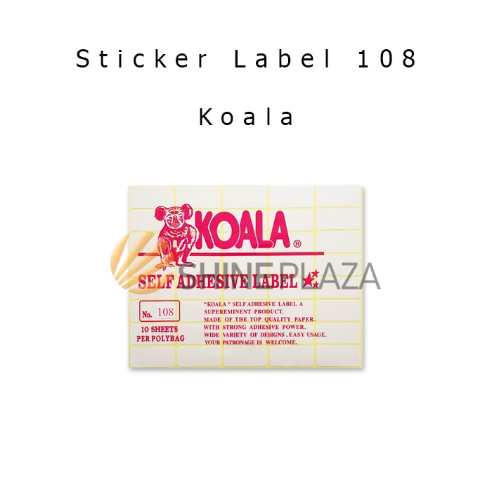 Jual Kertas Stiker Koala Nomor 108 - Label Sticker Paper No 108 Untuk ...