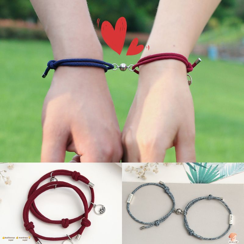 Jual 2pcs/ 1Pasang Gelang Magnet Couple Gelang Tali Couple Magnet ...