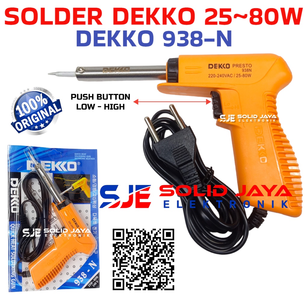 Jual SOLDER DEKKO 938 25W 80W SOLDER TEMBAK GUN DEKO 938N 938-N ...