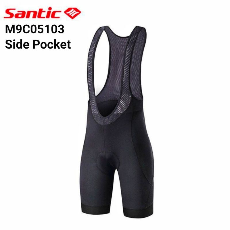 Jual Celana Sepeda padding BIB Santic M9C05103 Short Side Pocket Saku ...