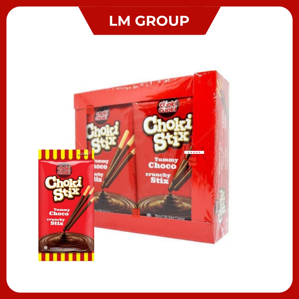 Jual Choki Choki Stick Coklat isi 12 pcs @27gr Cemilan LM Snack Grosir ...