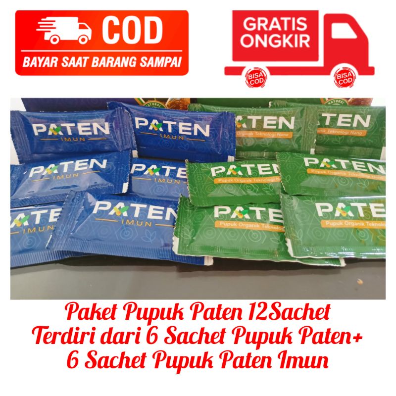 Jual PAKET PUPUK PATEN 12 Sachet (Terdiri dari 6 Sachet PUPUK PATEN.+ 6 ...