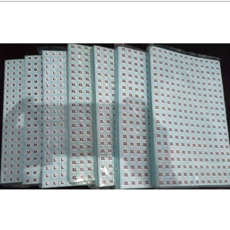 Jual Size Tempel Huruf S, M, L, XL, XXL, XXXL,XXXXL, XS, | Shopee Indonesia