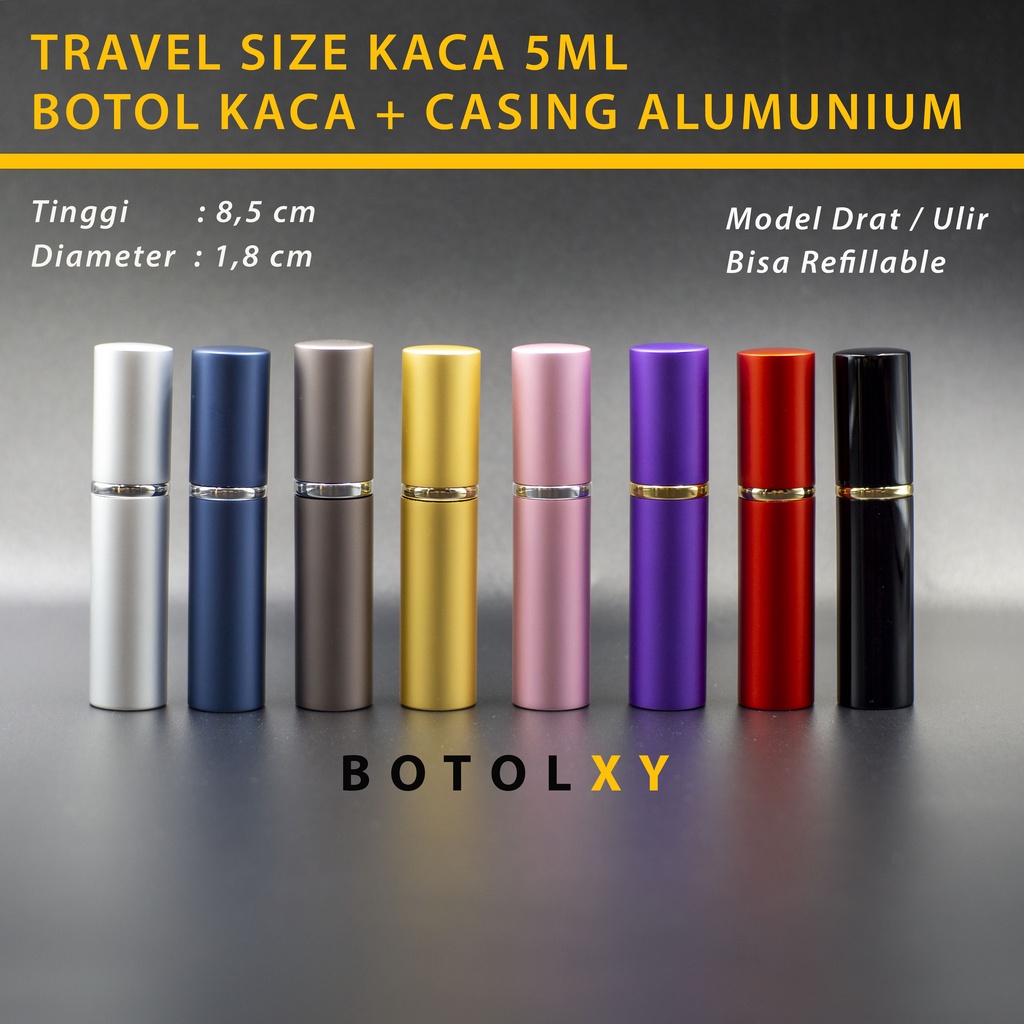 Jual Travel Size Spray 5ml Botol Parfum Kaca Refillable Isi Ulang ...