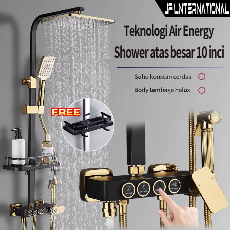 Jual Shower Kamar Mandi 4 Dalam 1 Set Shower Dengan Faucet Sprayer Faucet Panas Dan Dingin Set ...