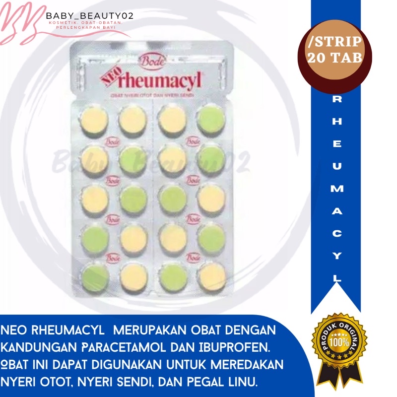 Jual Neo Rheumacyl Obat Nyeri Otot dan Sendi -Perstrip Isi 20 Tablet ...